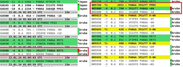 今朝のJTDX P40AA 交信シーケンス？: UTT Lab.
