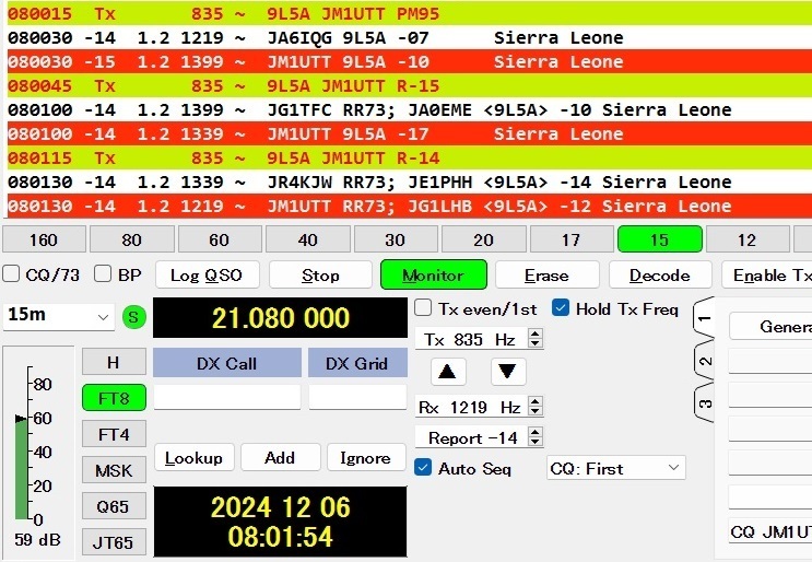 やっと出来た9L5A (New DXCC): UTT Lab.