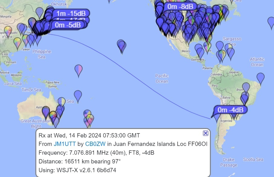DXCC New CB0ZW Juan Fernandez Is. やっとゲット！: UTT Lab.