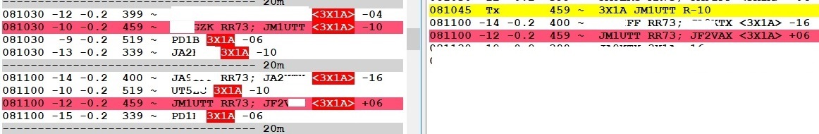今日のQSO New Entity 3X1A Guinea 304/340Wkd: UTT Lab.