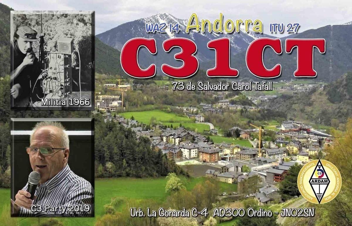 今日のQSO DXCC New one C31CT (20m/FT4): UTT Lab.